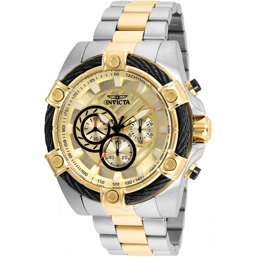 Invicta Bolt Chronograph Gold Dial Men's Watch 25518 – The Watches Men & CO