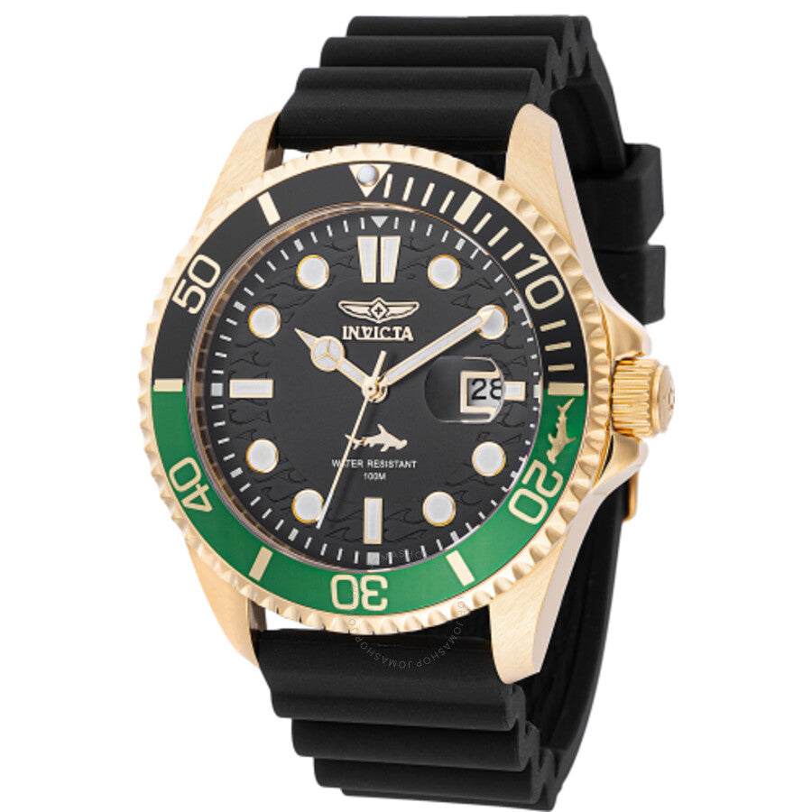 Invicta Pro Diver Quartz Black Dial Sprite Bezel Men's Watch 47168 ...