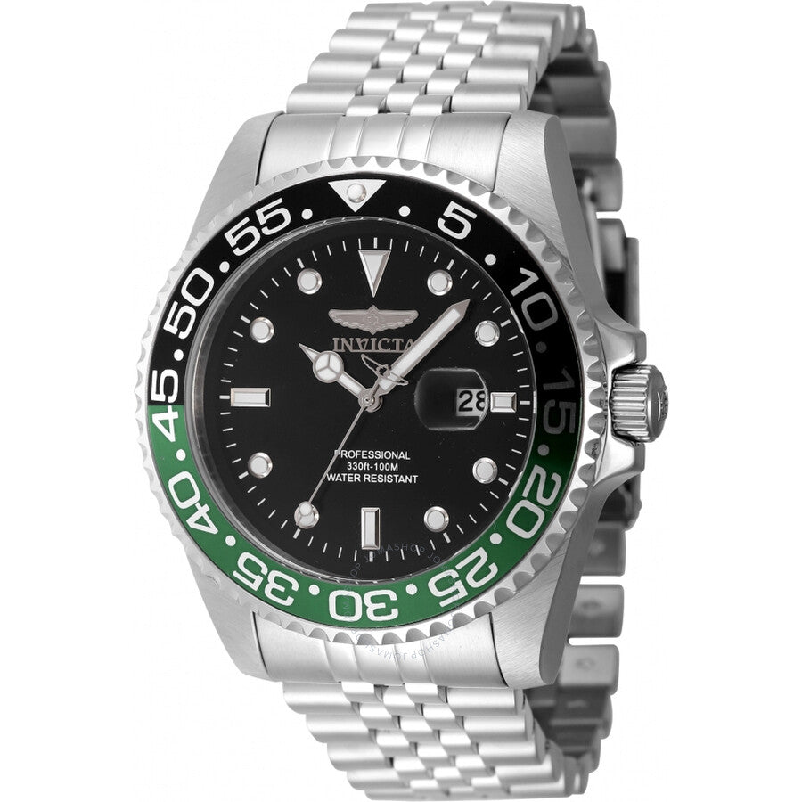 Invicta Pro Diver Quartz Black Dial Sprite Bezel Men's Watch 48387 ...