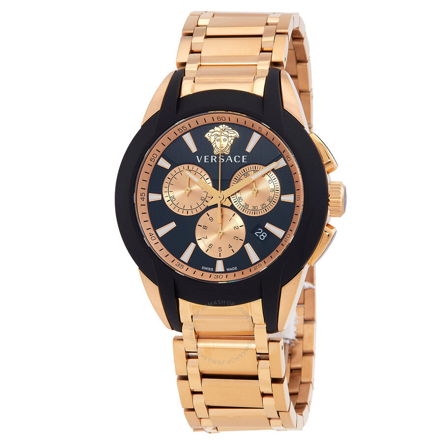 Versace Chronograph Character Quartz Black Dial Men's Watch VEM800318 ...